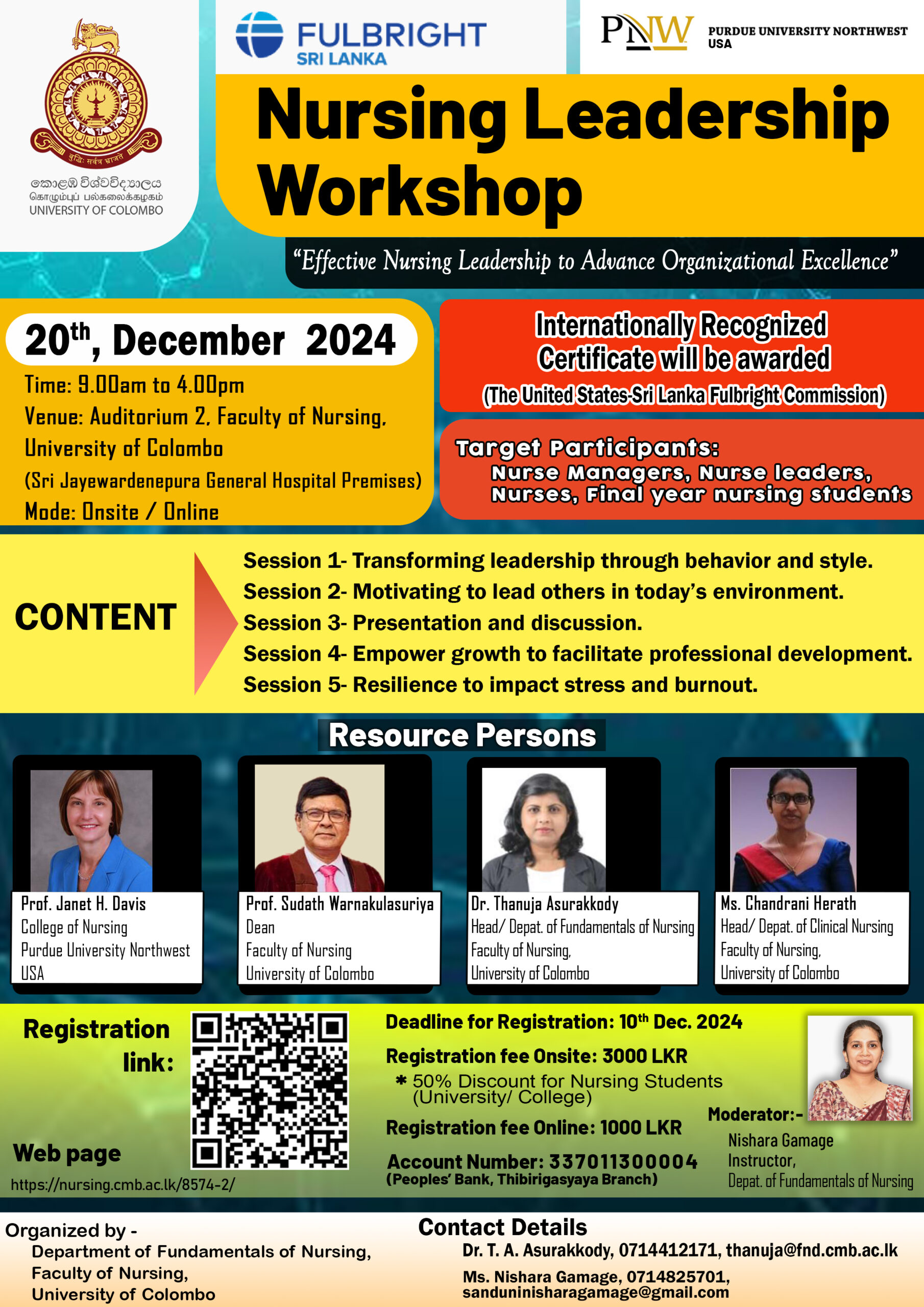 Nursing Leadership Workshop- 20th December 2024 | Faculty of Nursing